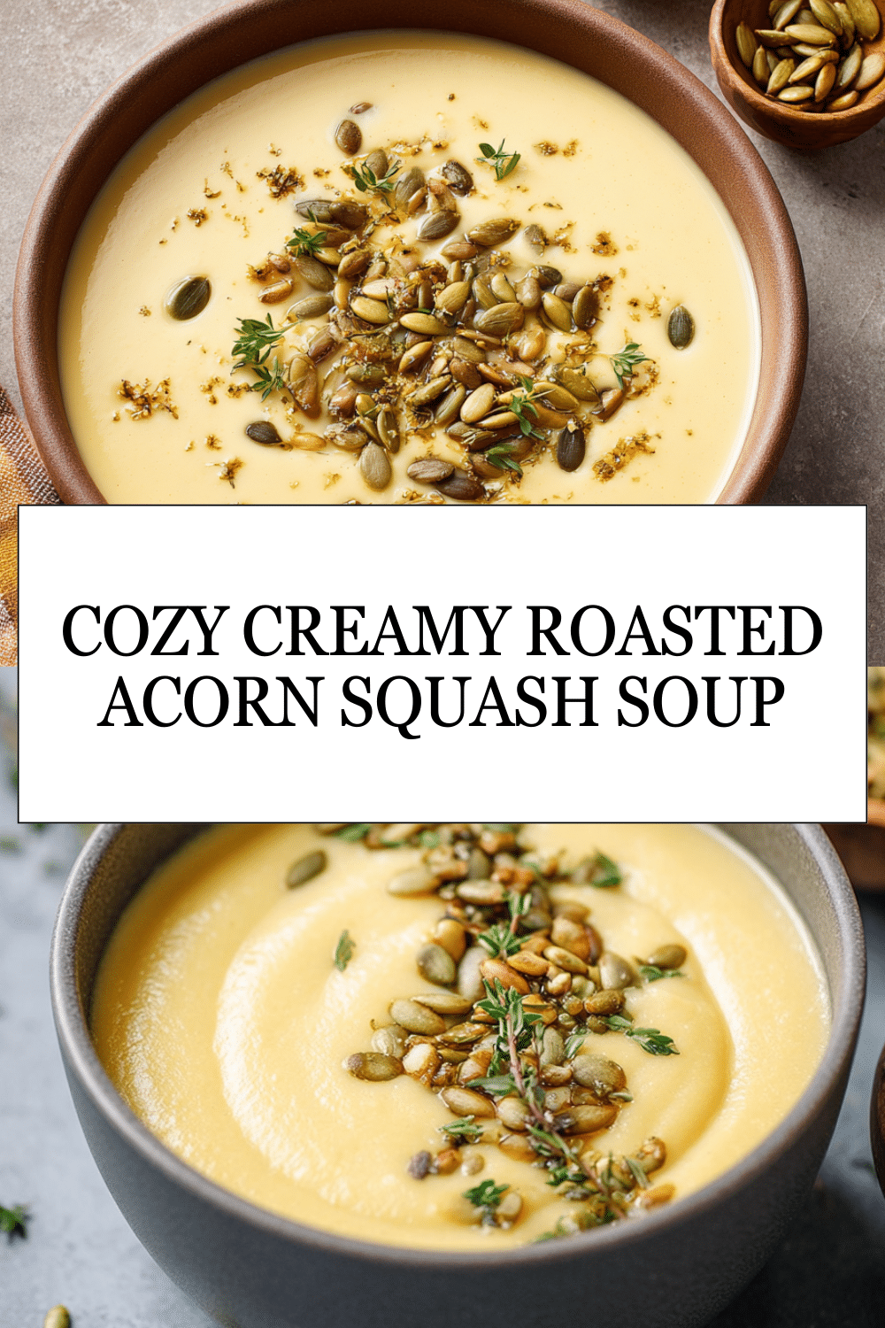 Creamy Roasted Acorn Squash Soup - Autumn Comfort Delight