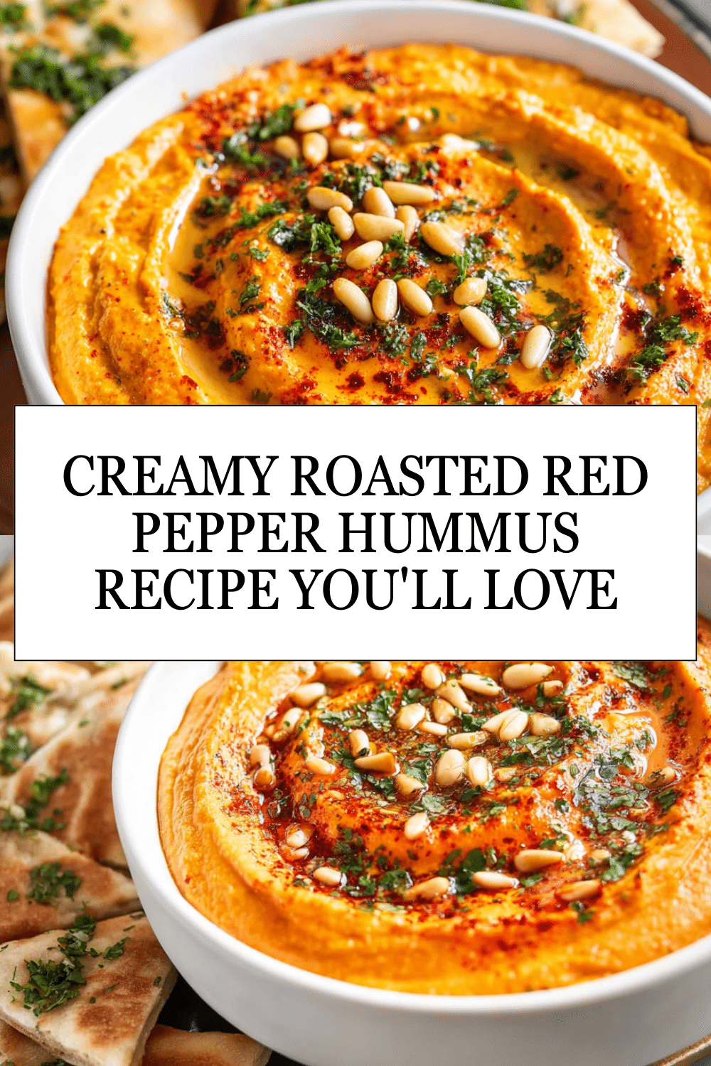 Roasted Red Bell Pepper Hummus: Creamy, Smoky & Delicious