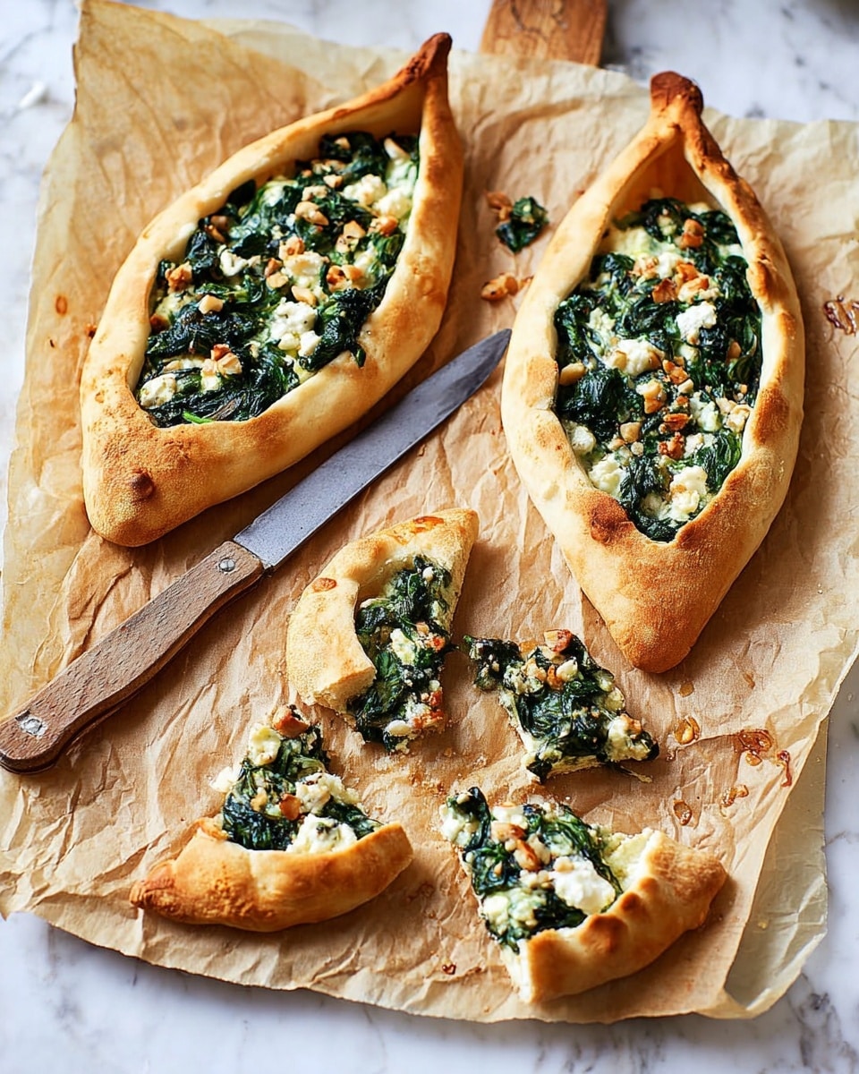 Spinach & Cheese Pide: Delicious Turkish Flatbread Recipe